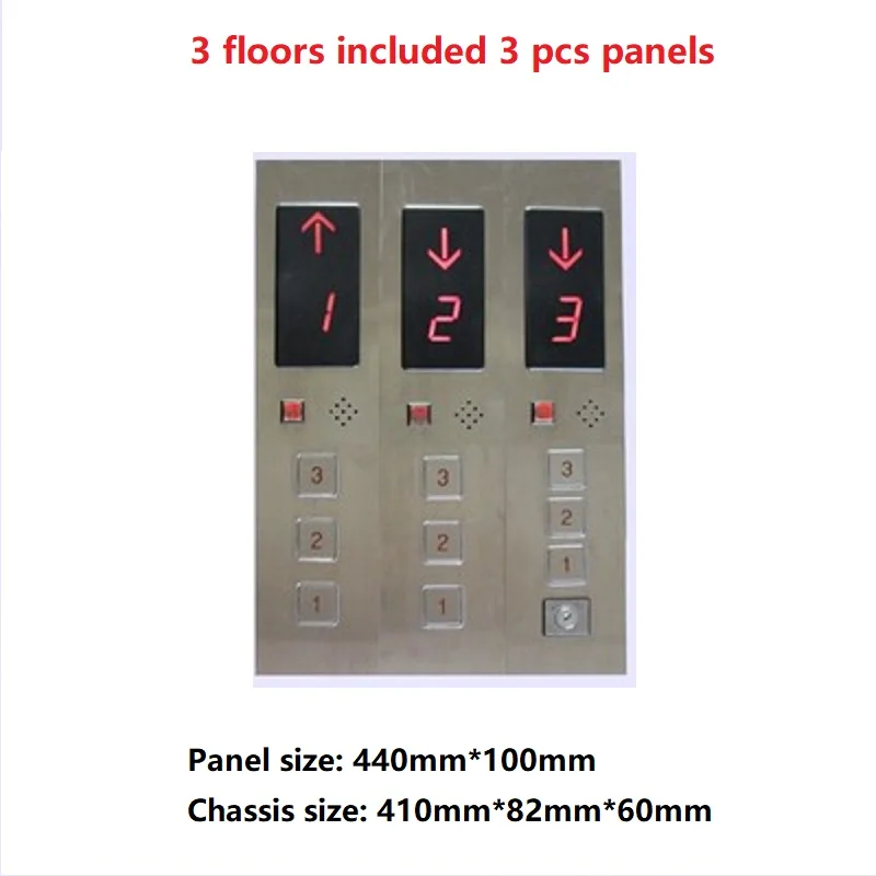 D24V 3-Floors Elevator Button Panel for Outbound Control Box and ...