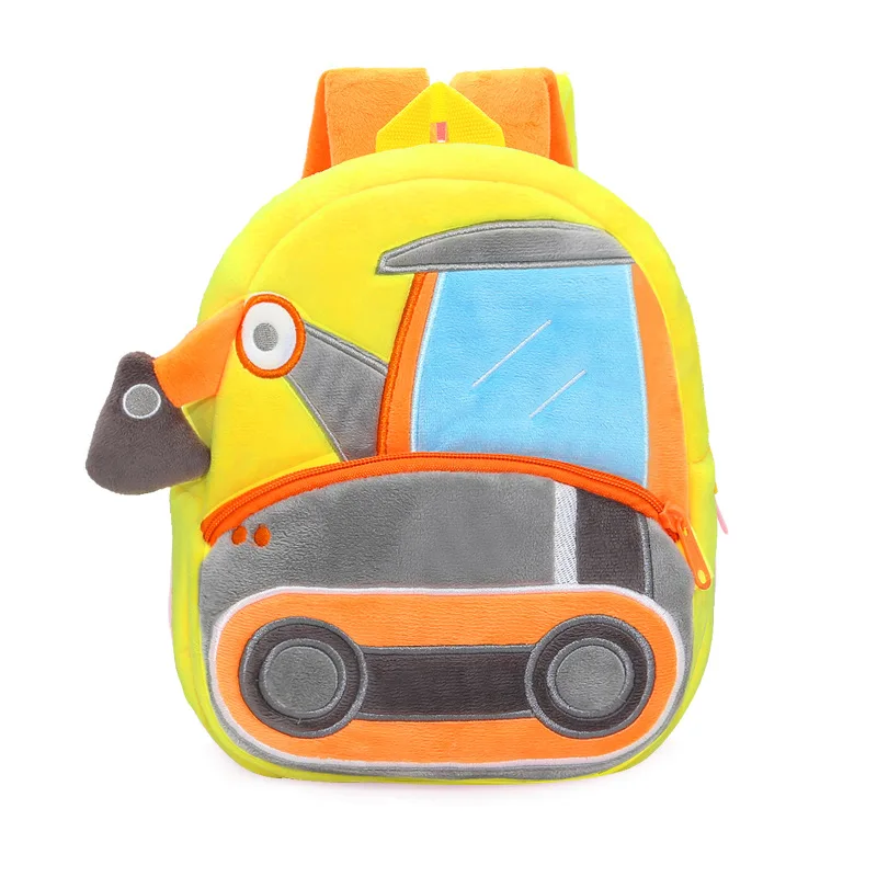 Kids Cartoon Cars Backpacks | Backpack Kids Plush Cars | Excavator Kids ...