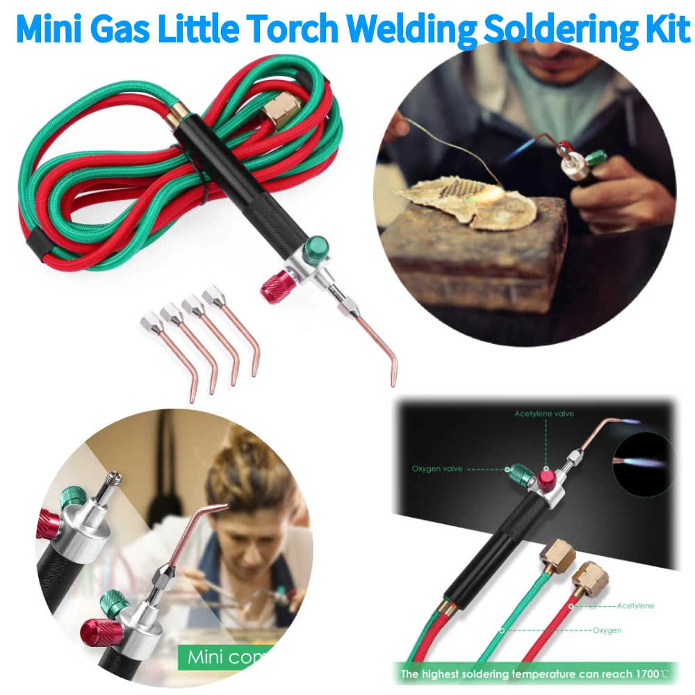 Mini Gas Little Torch Welding Soldering Kit Oxygen Acetylene Gun for ...