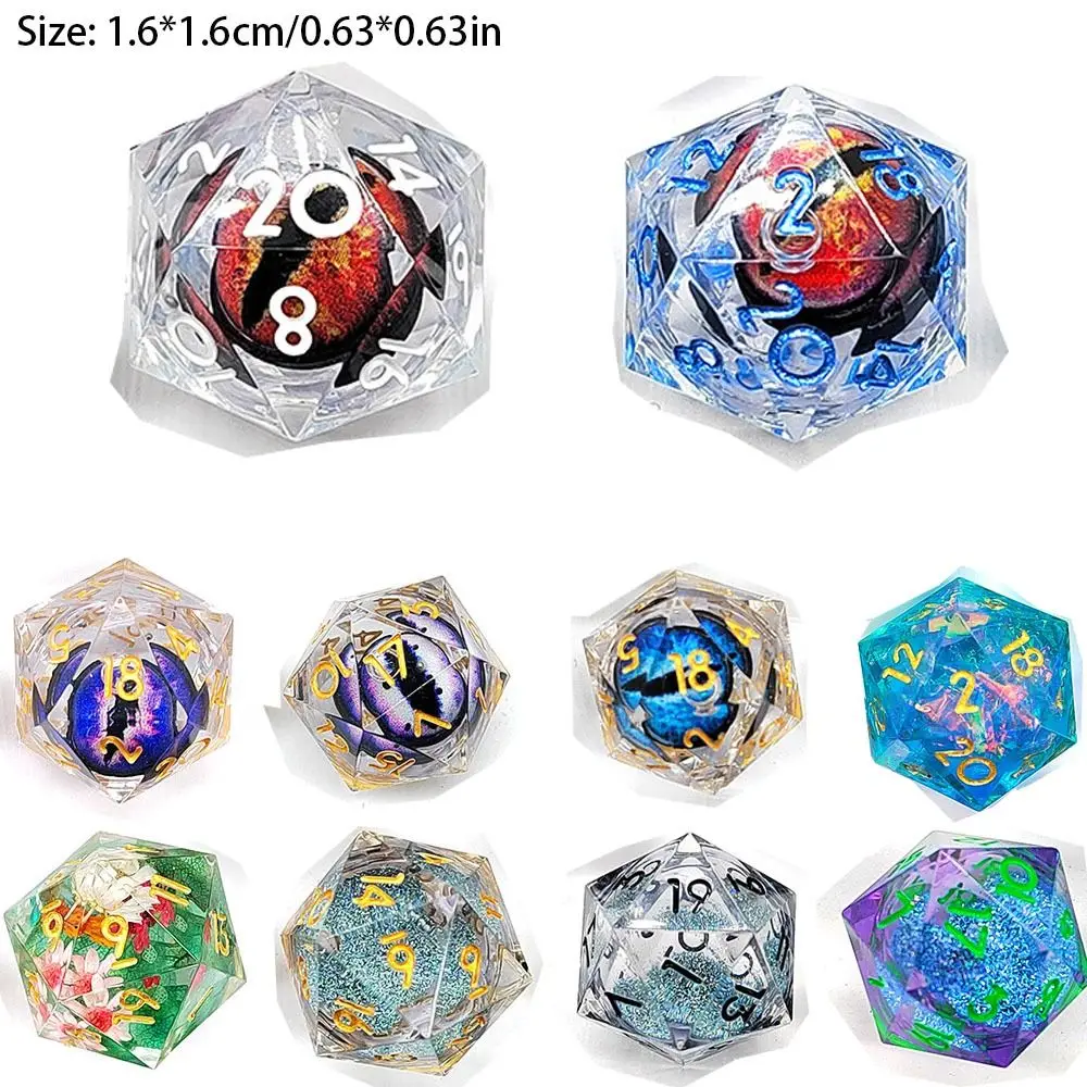 1-7-PCS-Resin-Eye-Dice-Halloween-Polyhedral-Crystal-Longan-Dice-Game ...