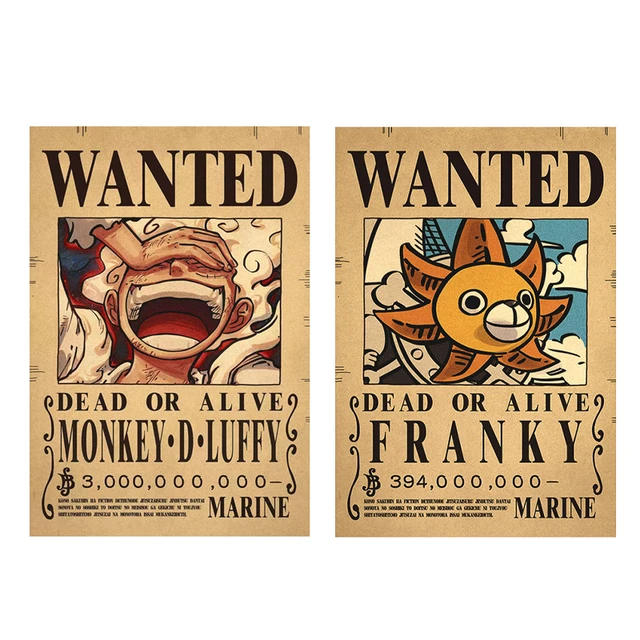 Anime Poster One Piece Posters Luffy Wanted One Piece, 55% OFF