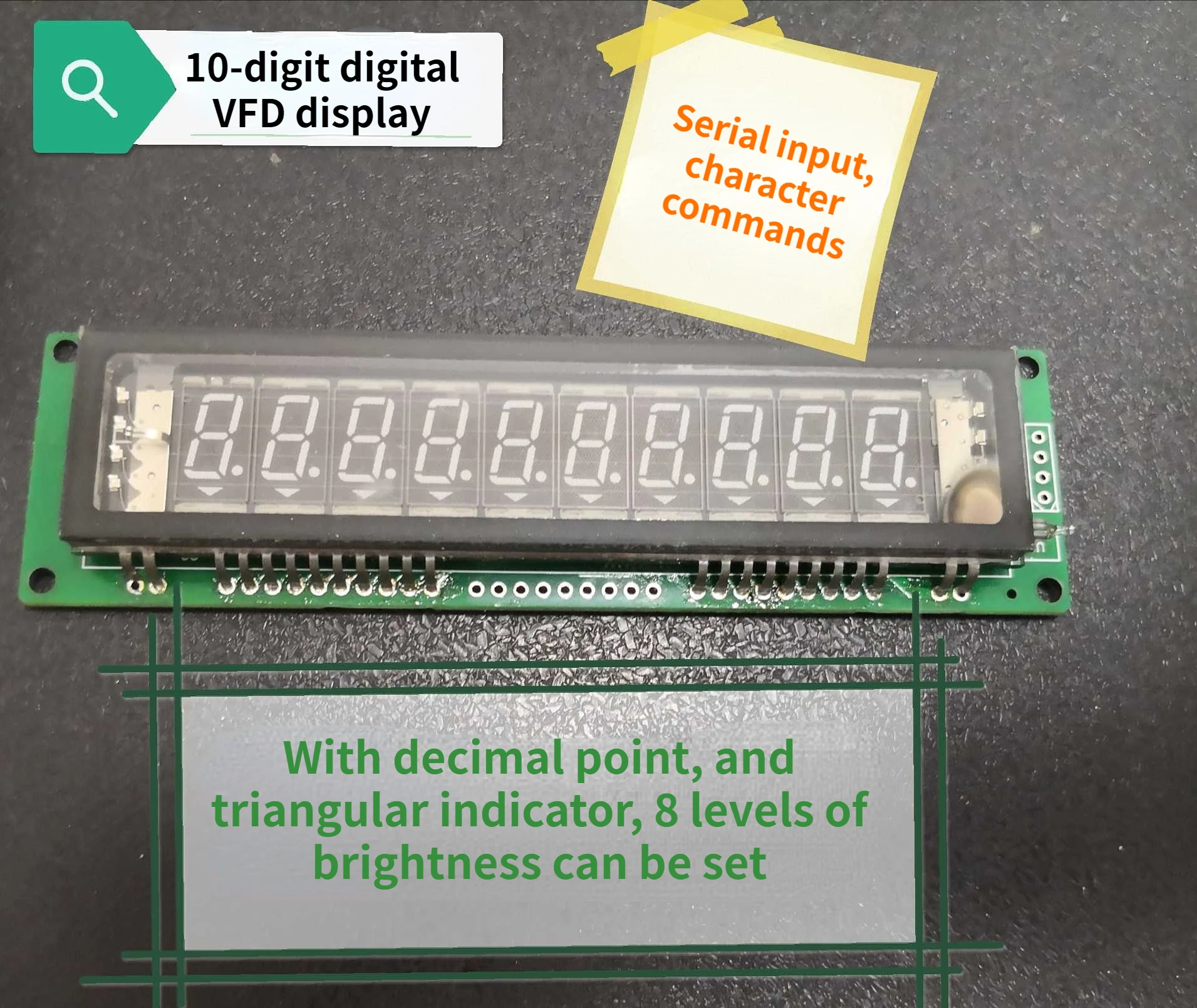 Customized-Serial-Port-VFD-Display-Module-VFD-Display-10-digit-Digital ...