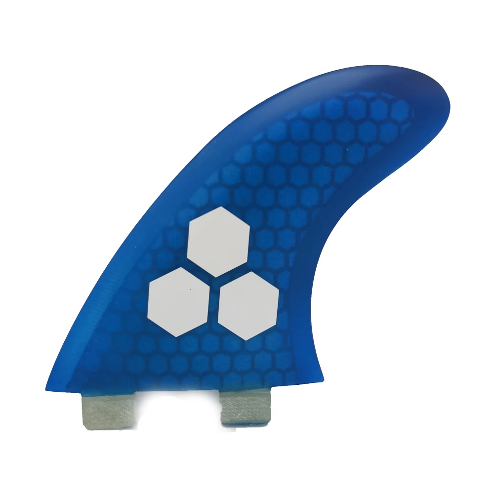 HONVI FCS G5 Blue glassfiber honeycomb surfboard FIN black white carbon ...