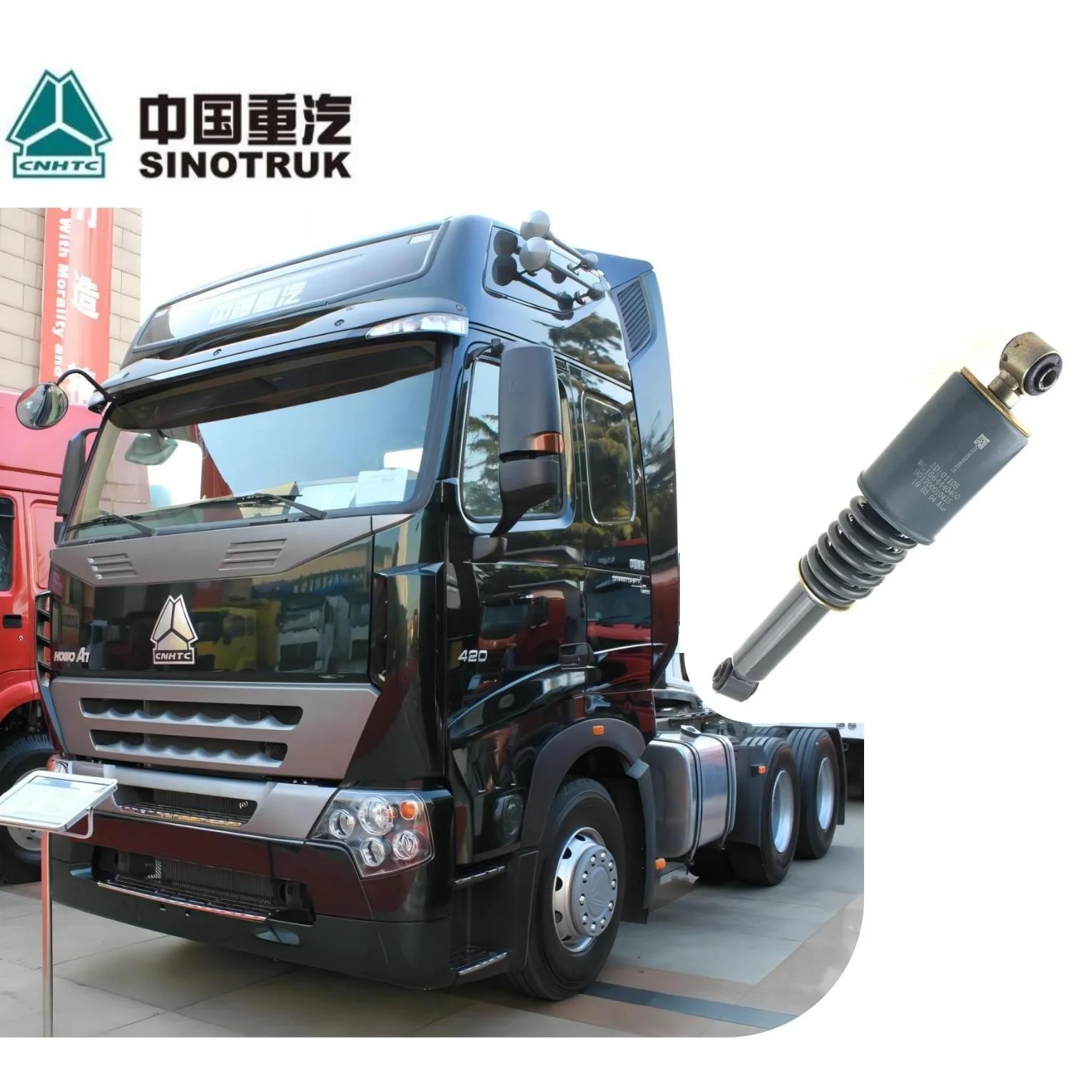 HOWO-A7-Truck-Parts-Original-Quality-Cab-Rear-Suspension-Coil-Spring ...