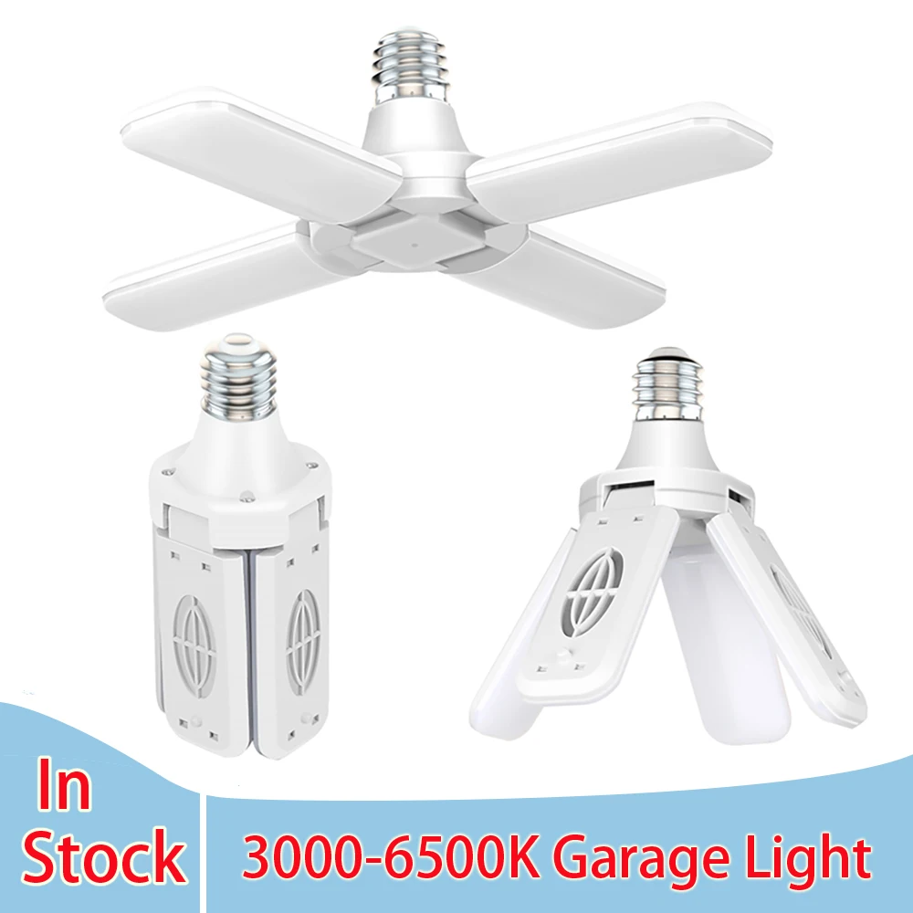 Foldable-LED-Garage-Light-E27-85-265V-Home-Ceiling-Lamps-3-4-Blade ...