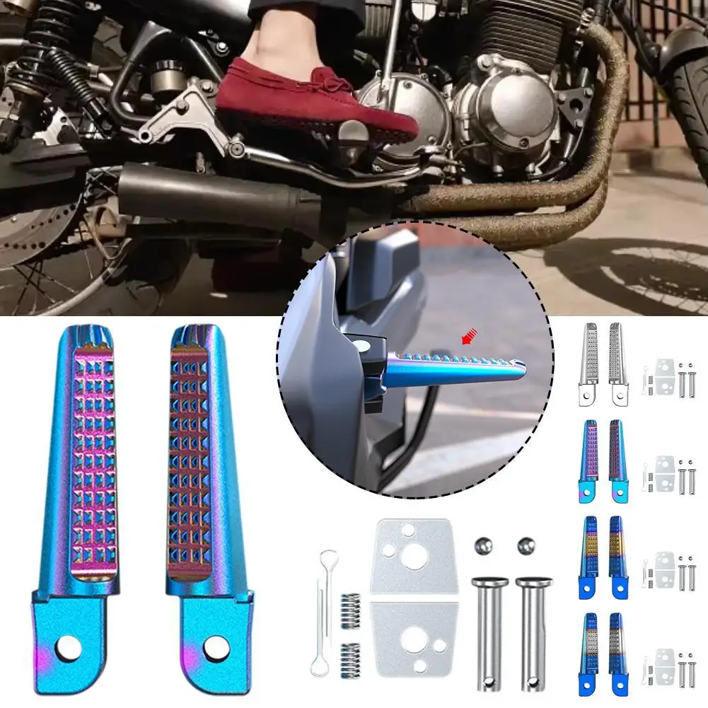 1set Motorcycle Foot Peg Aluminum Alloy Rear Foot Rider Rests ...
