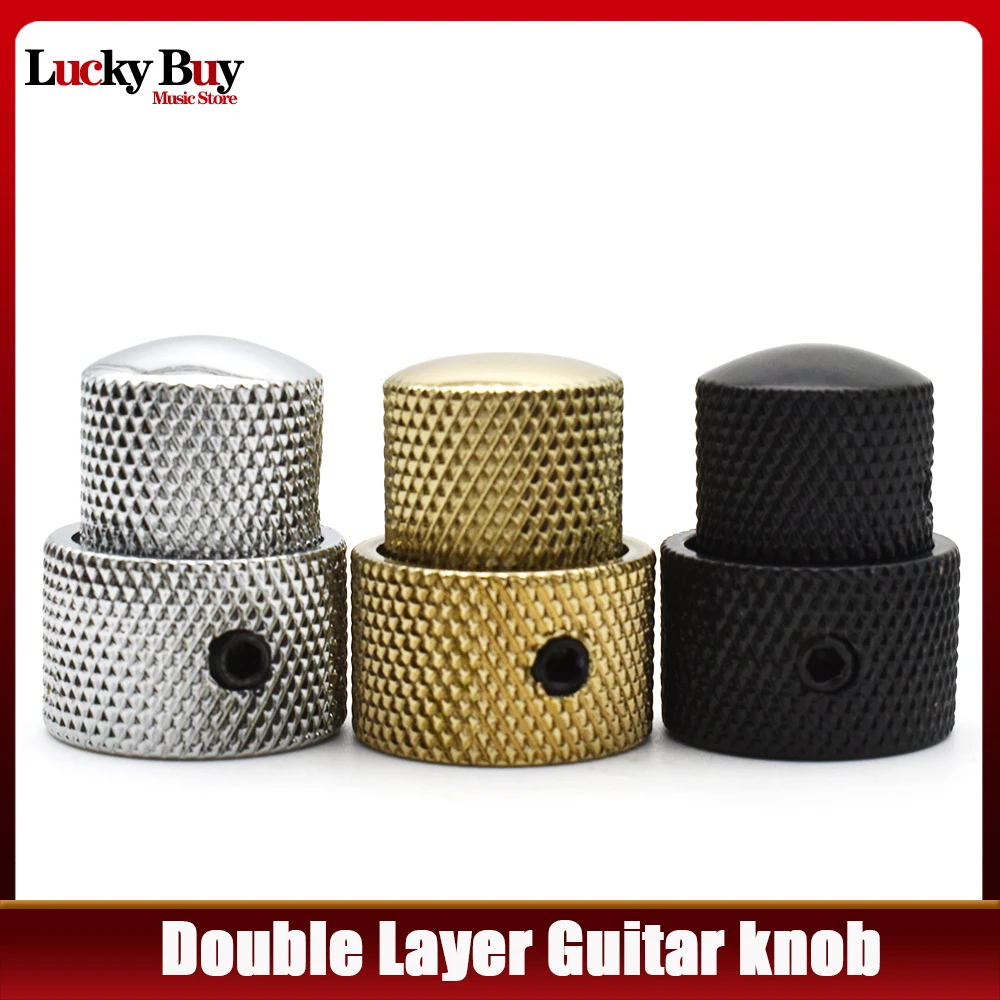 Professional-Metal-Guitar-Tone-Volume-Knob-Potentiometer-Knob-Cap ...