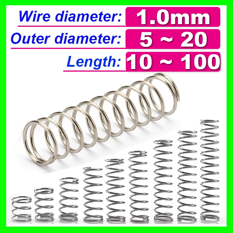304-Stainless-Steel-Spring-Wire-Diameter-1-0mm-Compress-Pressure-Spring ...