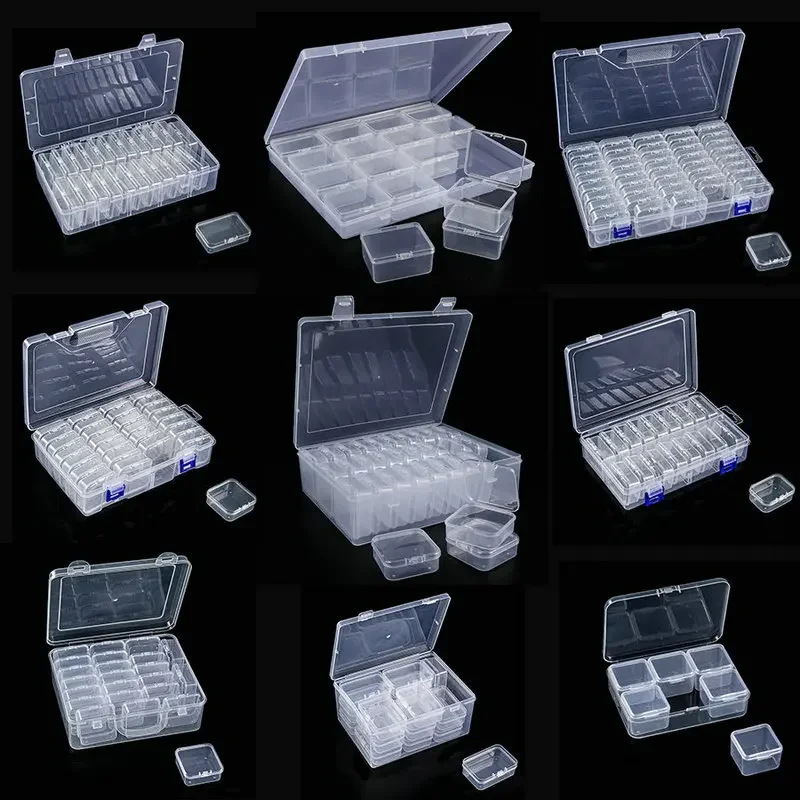 Plastic Organizer Box Small Bead Organizer Cases Mini Clear Bead ...