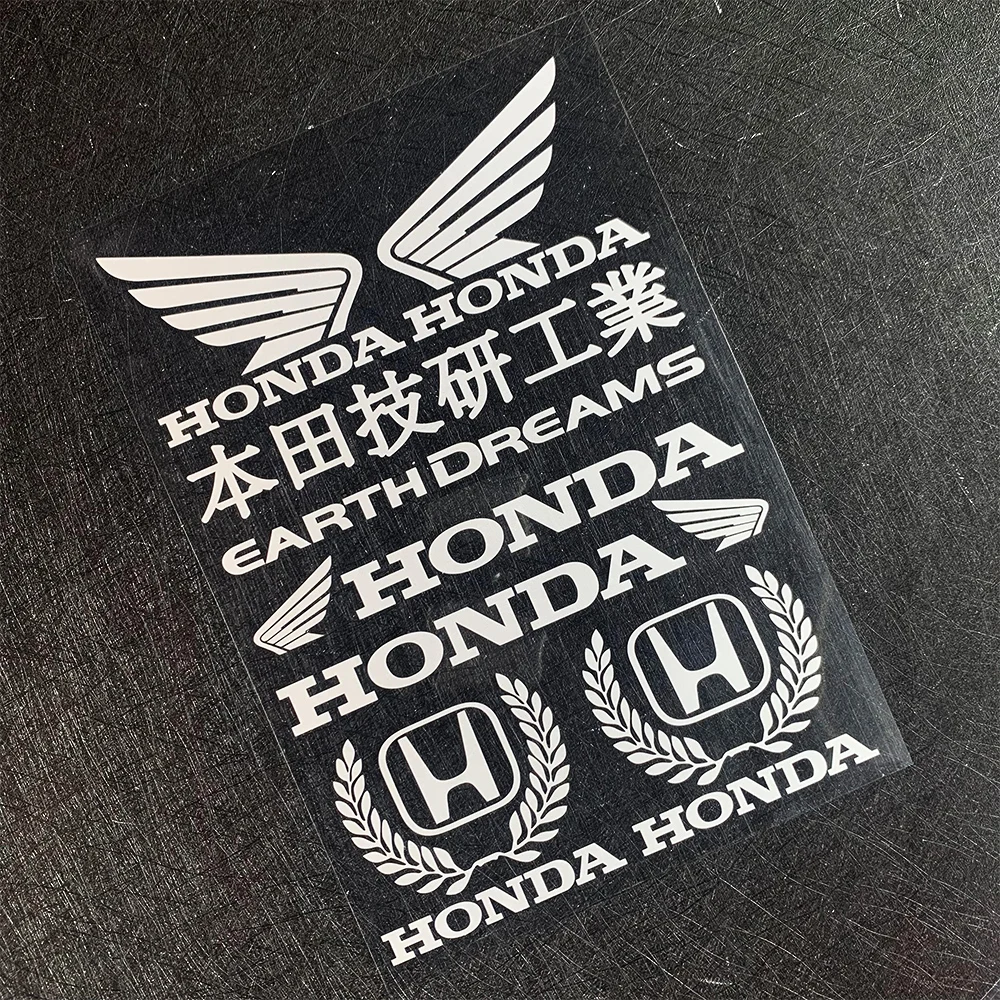 Vinyl Honda Motorcycle Sticker Logo Tank Decal Helmet Emblem Kit ...