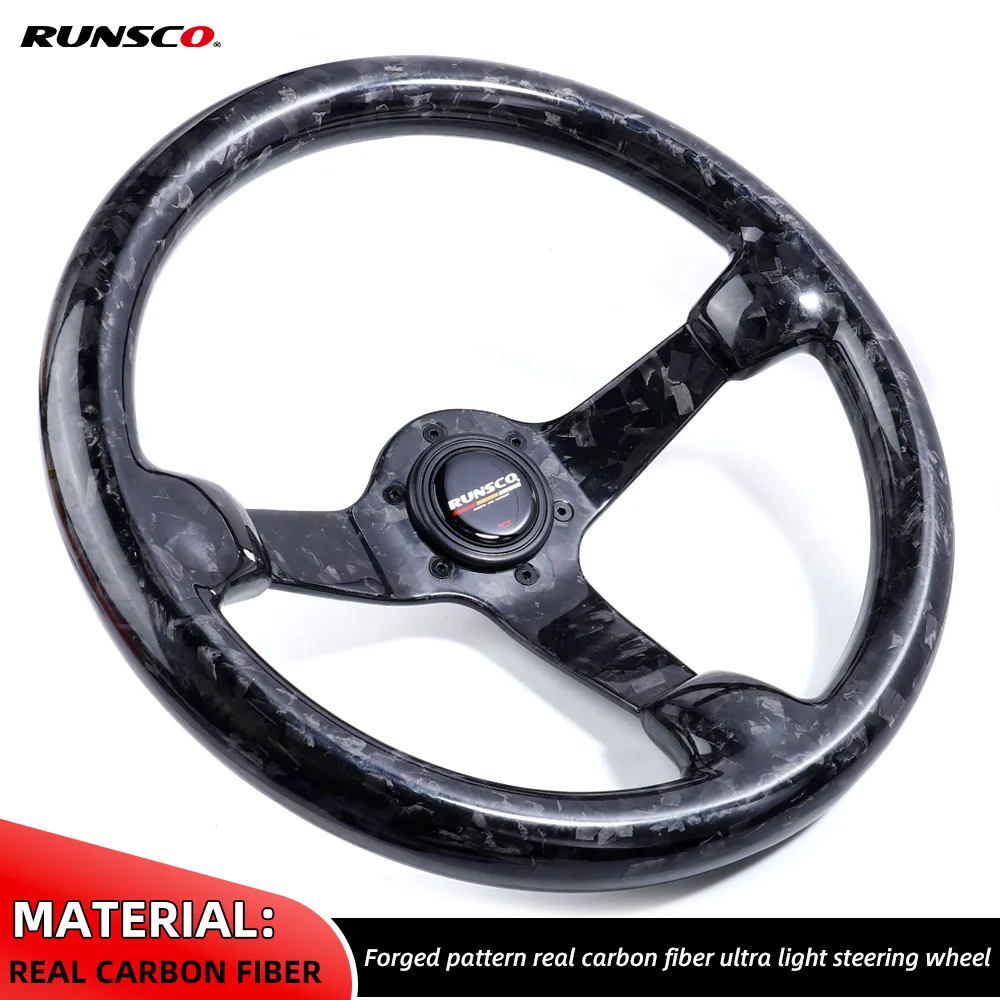 14inch Carbon Fiber 3inch Deep Dish Steering Wheel Racing Drift Car for ...