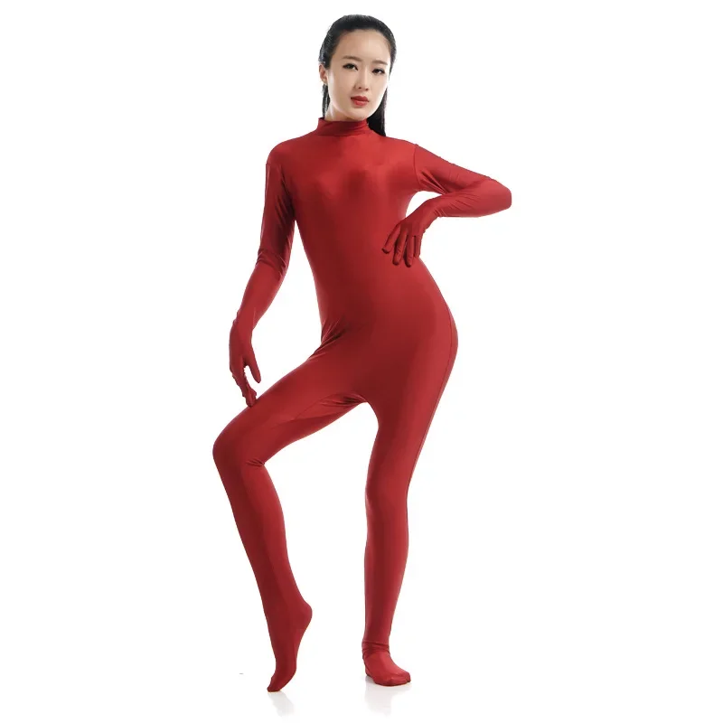 Mono de cuerpo entero ajustado de spandex negro Zentai, traje unisex ...