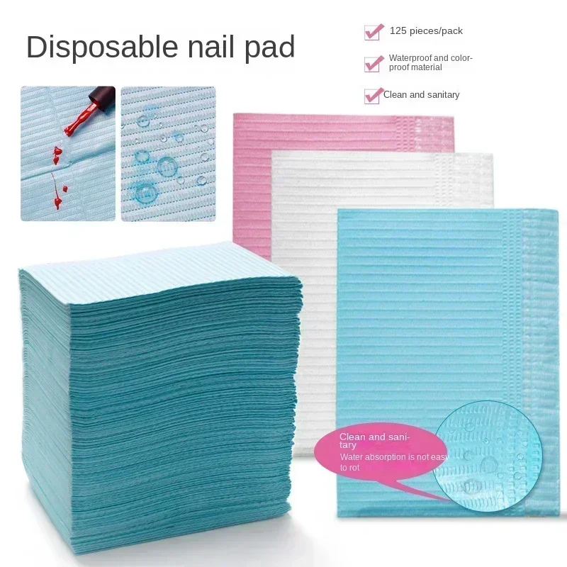 20/50/125pcs Nail Art Table Mat Disposable Clean Pads for Nails Care ...