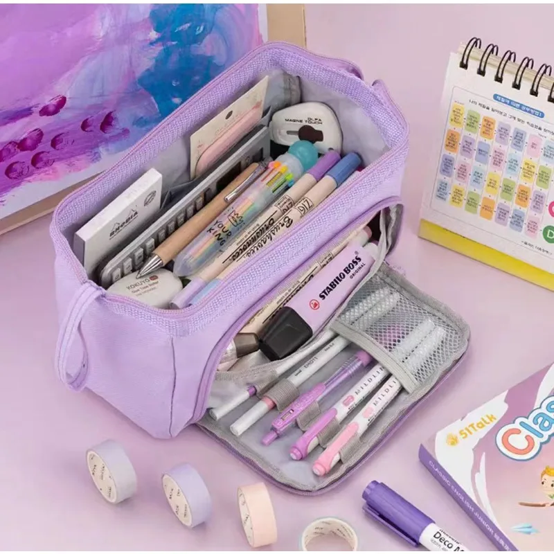Large Capacity Pencil Case Cute Student Pencil Cases Big Pen Bag Case ...