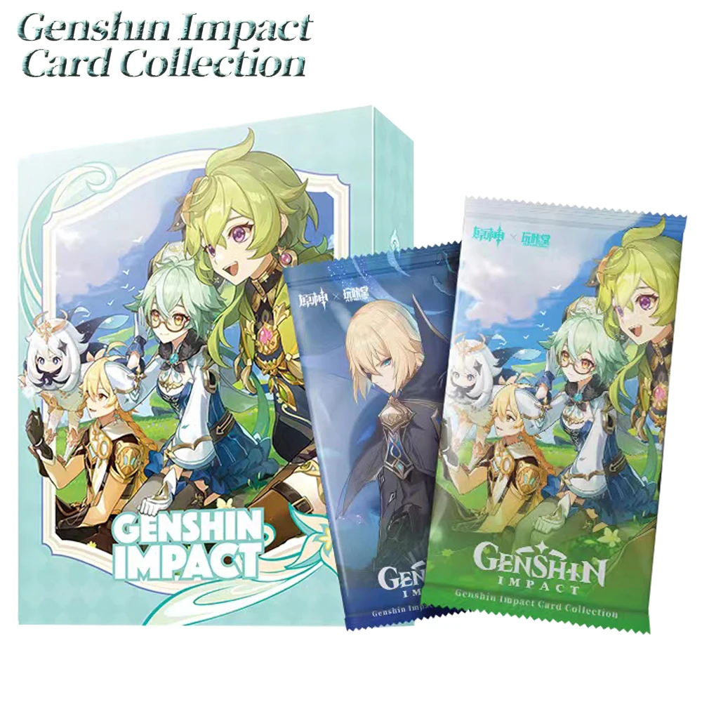 Genuine Genshin Impact Cards Paimon Amber Klee Zhong Li Rare Trading ...