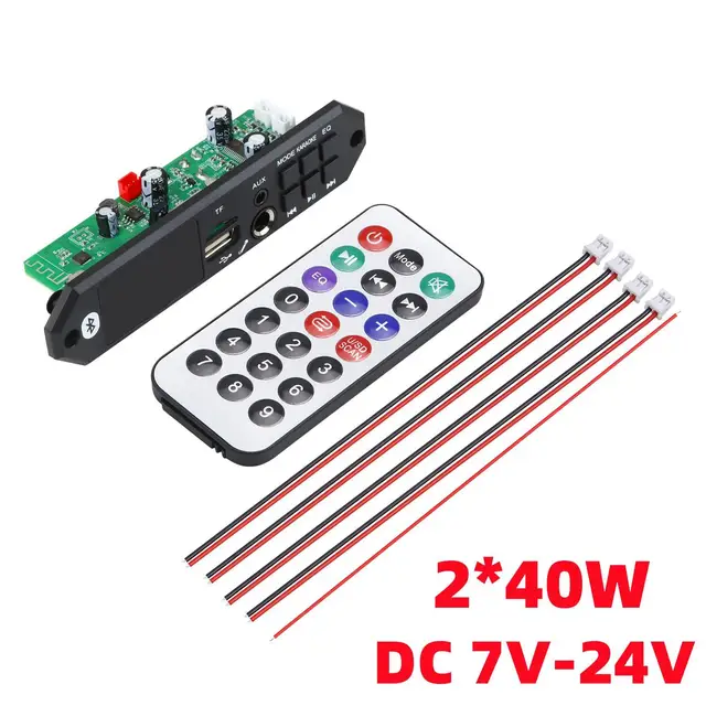 160W Amplifier MP3 Decoder Board Handsfree Bluetooth 5.0 12V Car MP3 ...