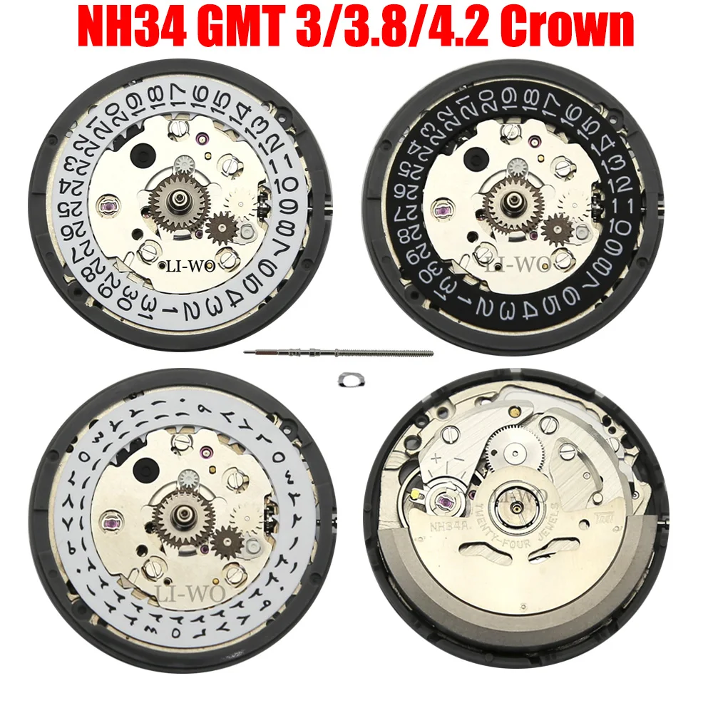 NH34-Movement-Japanese-Seiko-NH34A-High-Precision-Mechanical-4-Pointer ...