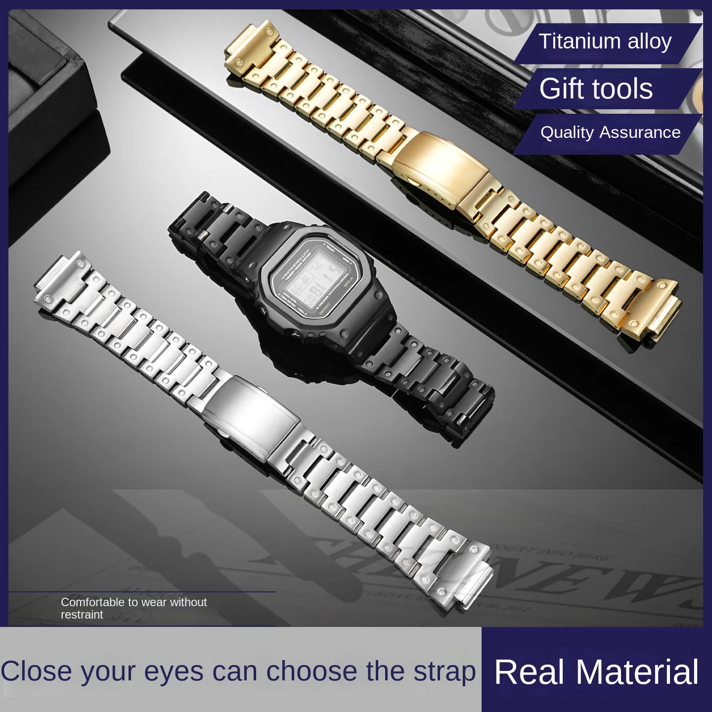 Titanium alloy set for Casio G-SHOCK 3229 mod kit GW-M5610 DW-5600 GW ...