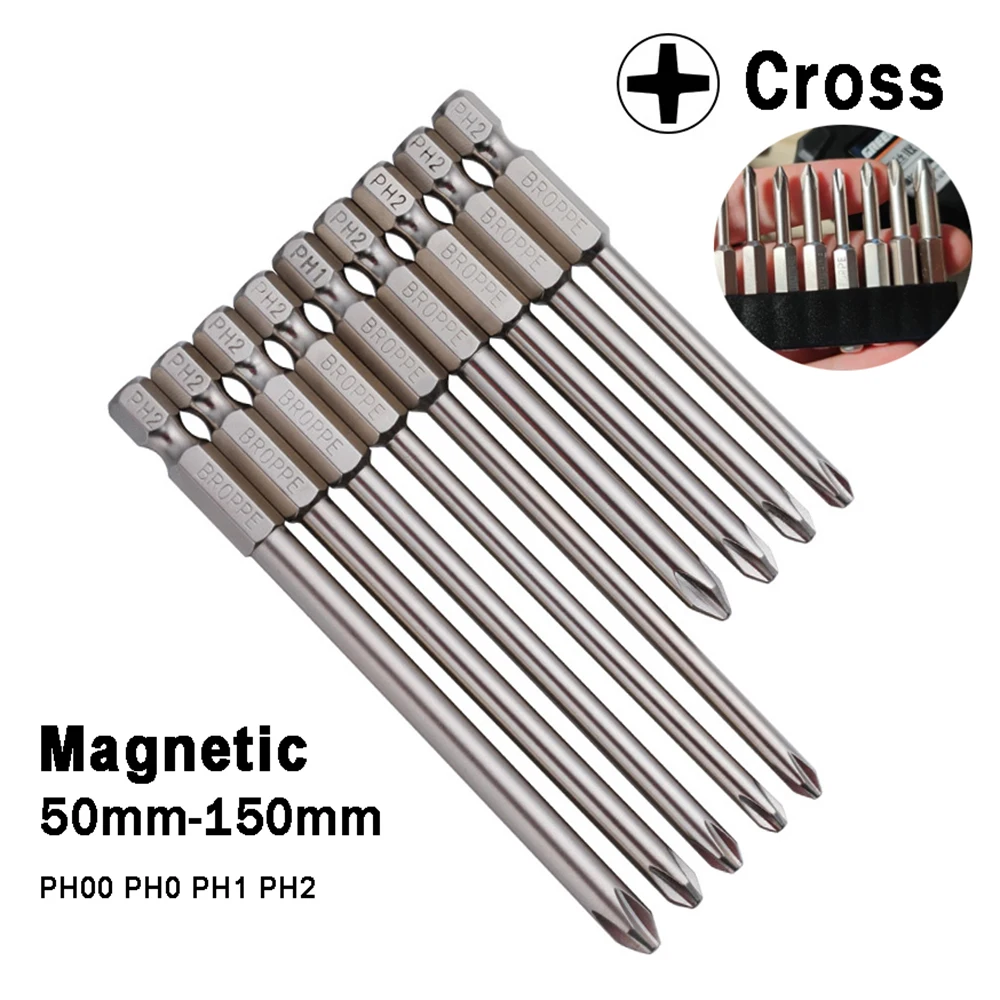 1SET-1-4-Drive-Magnetic-Batch-Head-Cross-Screwdriver-Bit-Set-50-75-100 ...