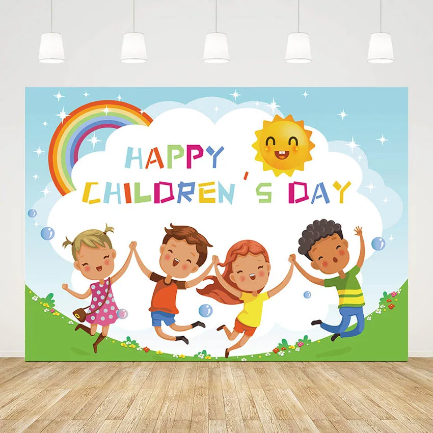 Mehofond-Photography-Props-Backdrops-Happy-Children-s-Day-Portrait-Kids ...