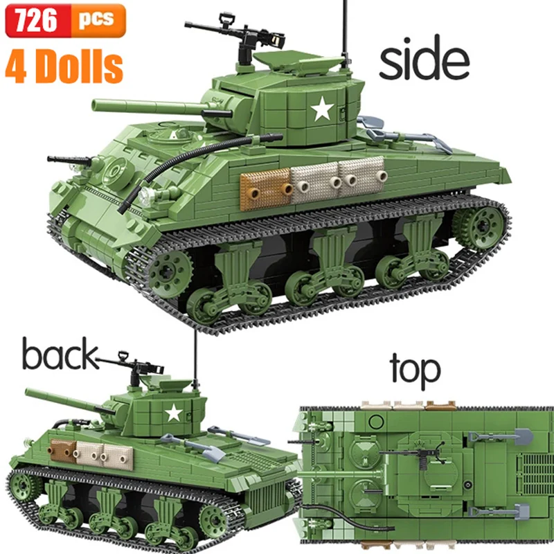 WW2 Military Leopard Tank M1A2 Leopard 2 Tank Bricks Model - The Brick ...