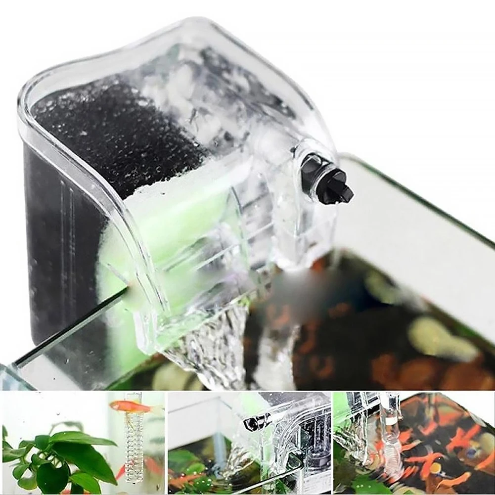 PET-Aquarium-Filter-External-Hanging-Thin-Fish-Tank-Filter-Waterfall ...