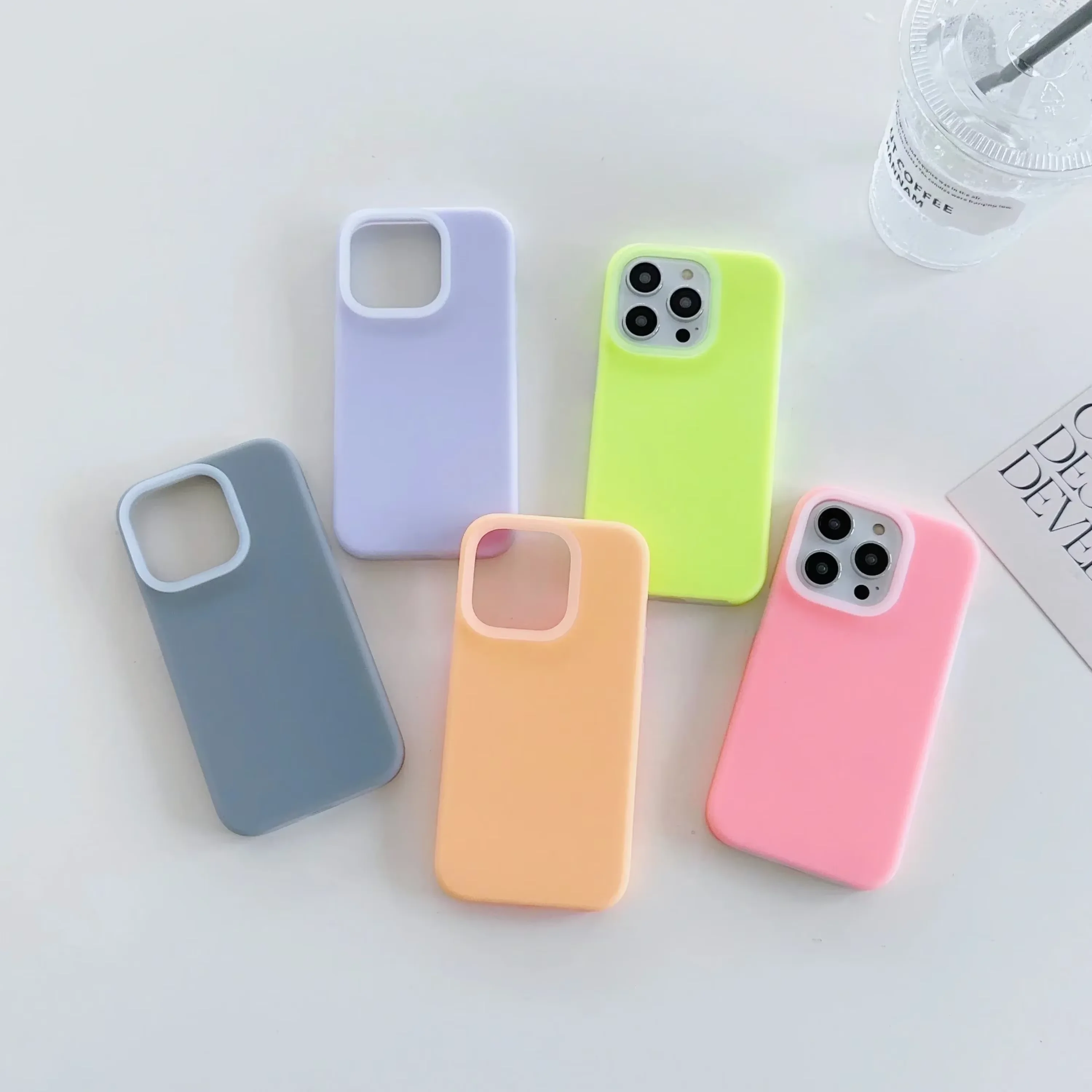 For iPhone 16 15 14 13 Pro Max Case Luxury Liquid Jelly Silicone Phone ...