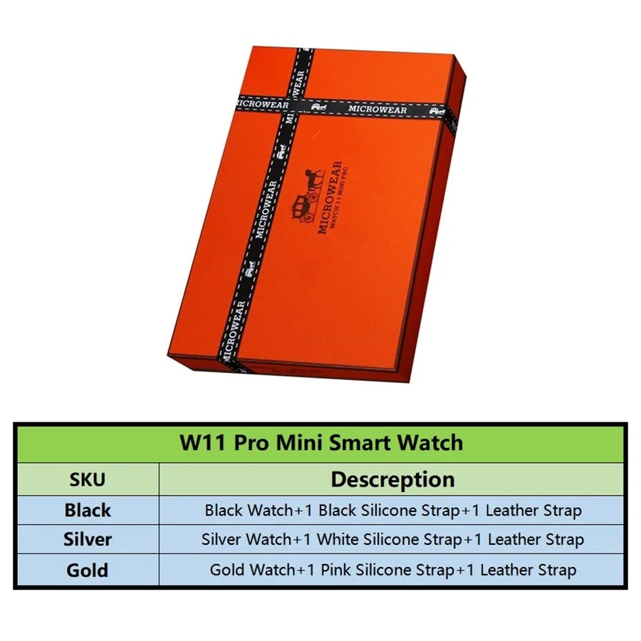 Microwear W11 Mini Pro Series10 Smart Watch 11 Mini Pro 1GB ROM Amoled ...