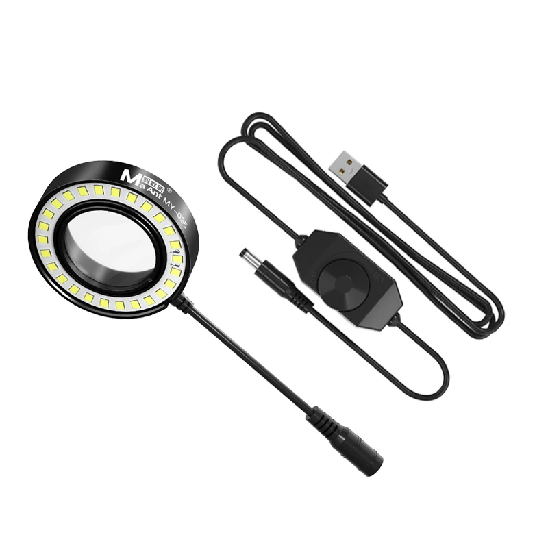 USB-LED-Ring-microscope-light-source-With-dust-proof-lens-Adjustable ...