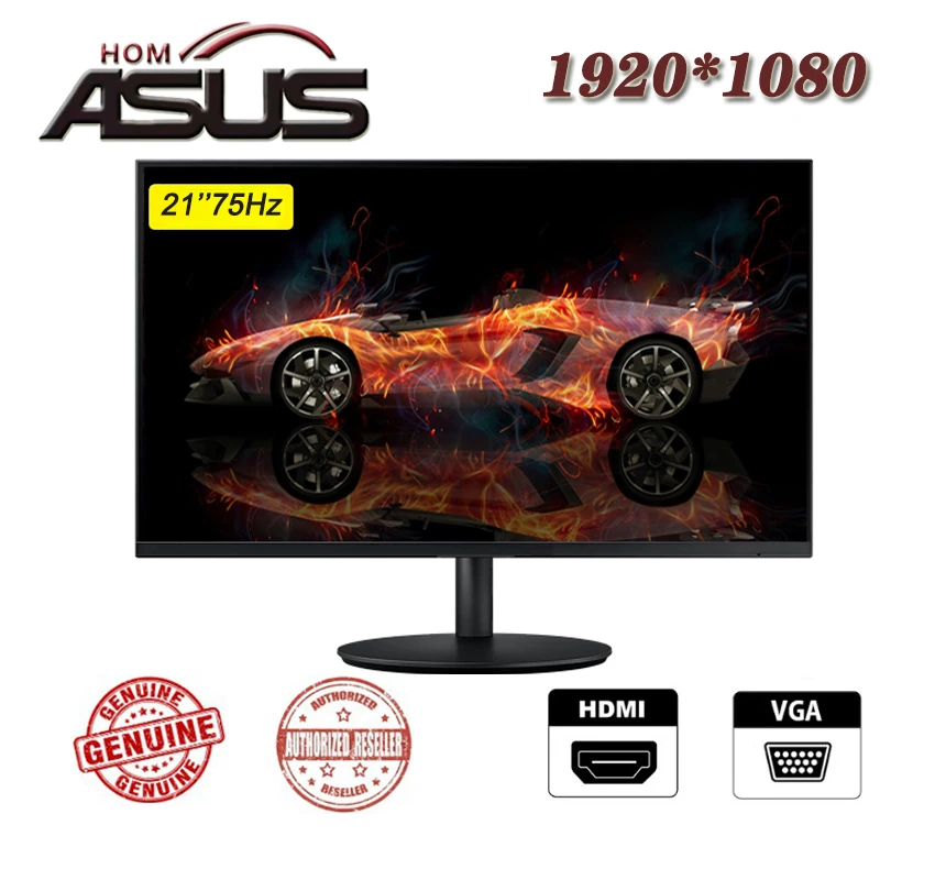 21/22 Polegada 1k tela de exibição computador monitor pc 75hz hd jogos ...
