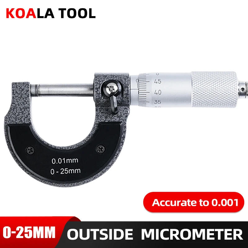 Precise-Gauge-Micrometer-0-25mm-0-001mmOutside-Metric-Caliper ...