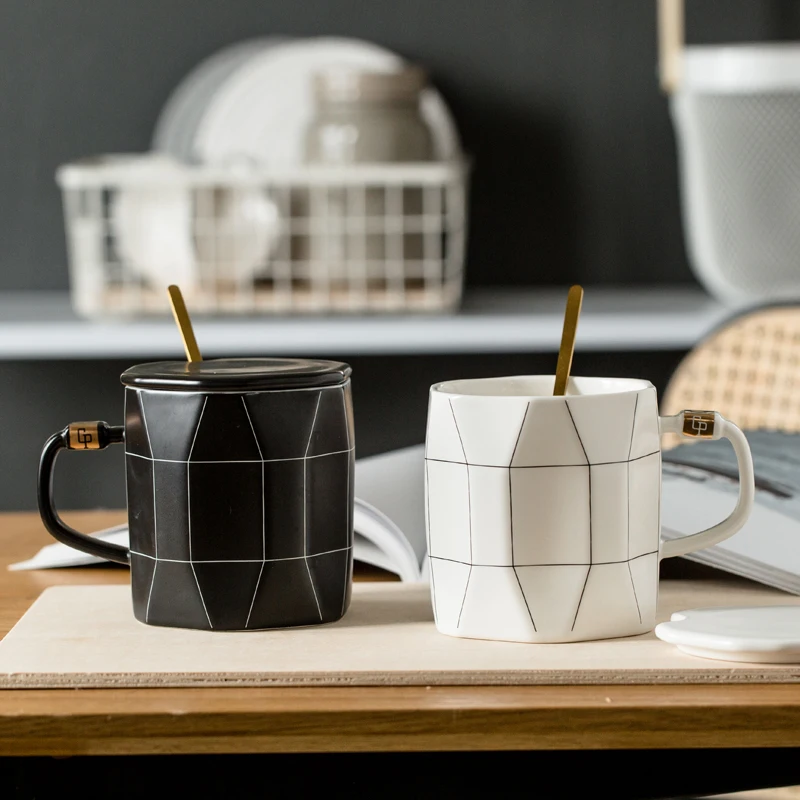 Creative-Geometric-Coffee-Mug-with-Lid-and-Spoon-Simple-Large-Capacity ...
