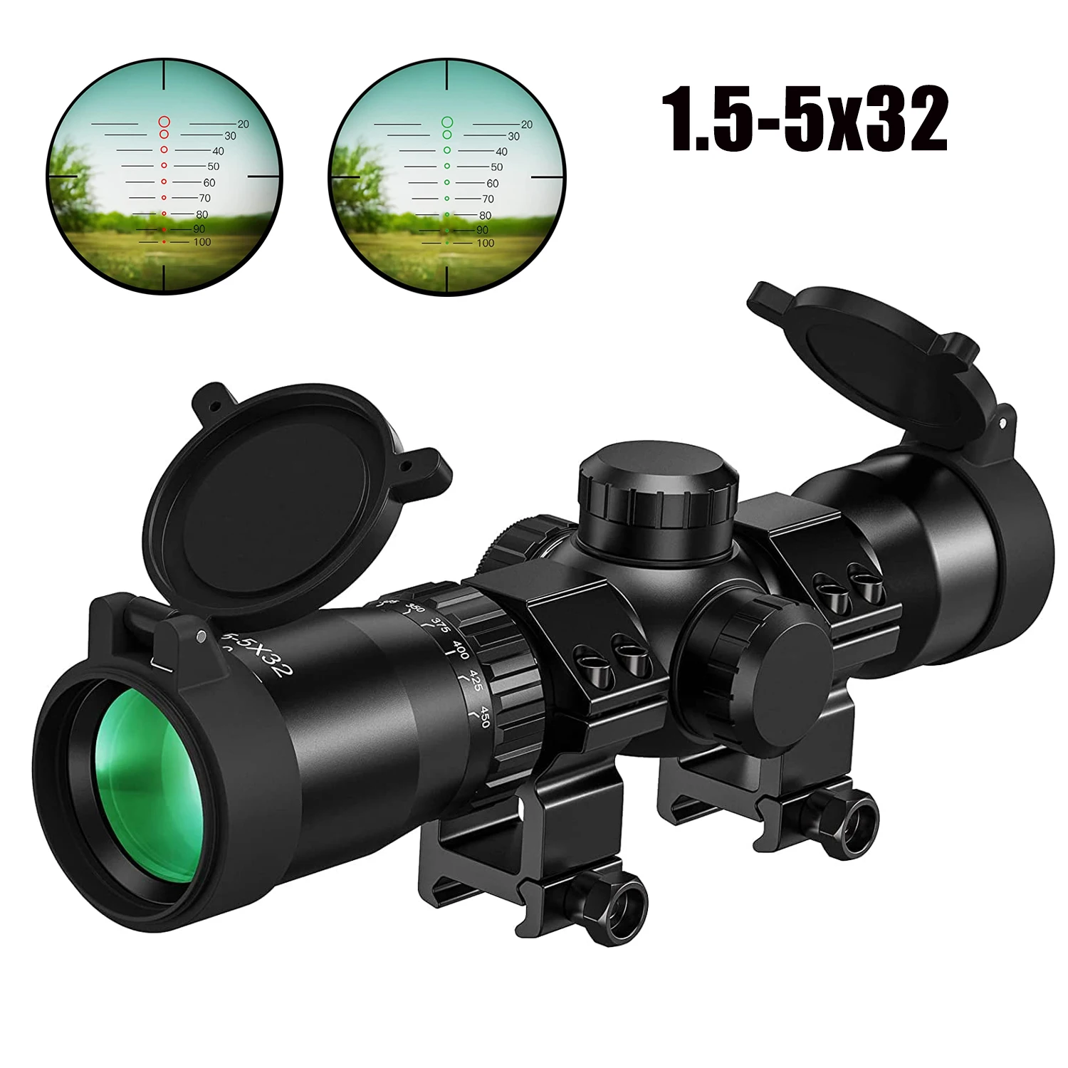 Professional-Crossbow-Scope-20-100-Yards-5-Level-Brightness-Red-and ...