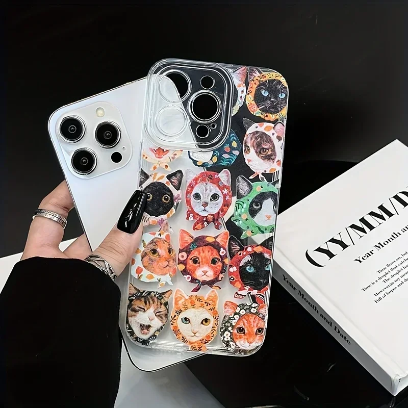 Phone Case for Cute Colorful Cat Design Oppo Realme C63 C65 C67 C55 C53 ...