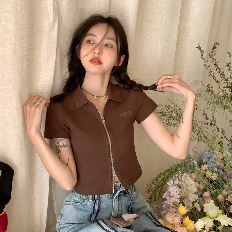 Women-Daily-Leisure-Short-Sleeved-T-shirts-Lady-Cutecore-Outside ...