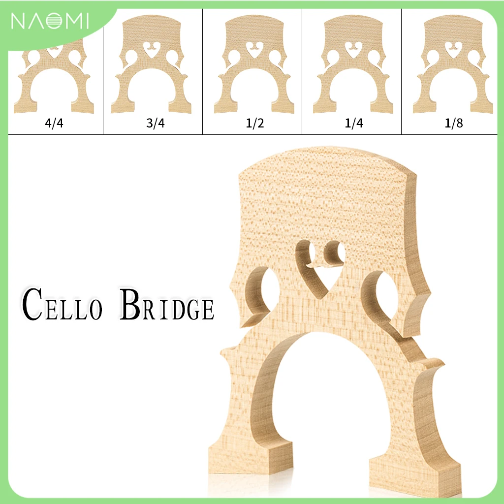Elementary Maple Cello Bridge Maple Bridge For Practice Use 4/4 3/4 1/2 ...