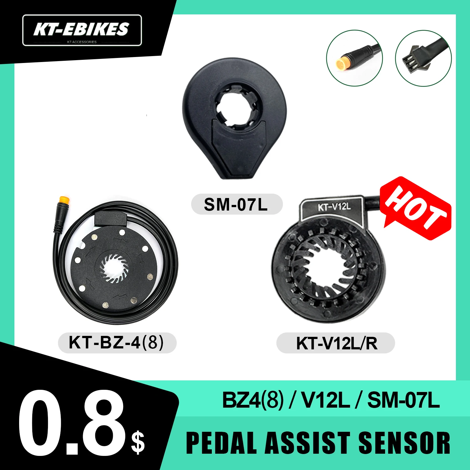 Ebike KT Pedal Assist Sensor V12L D12L/R 8 12 Magnets E-bike ...