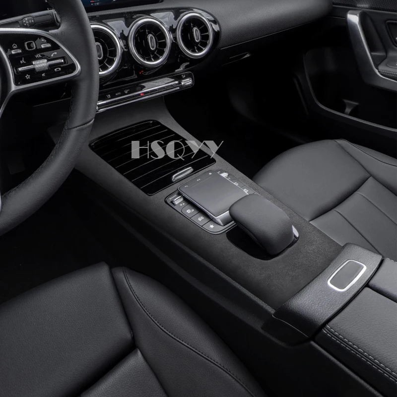 Auto-Mittelkonsole-Wildleder-Stil-Panel-Abdeckung-Trim-Panel-Rahmen-F-r ...