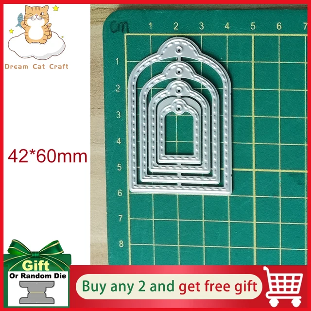 Nesting Layered Geometry Die Cut Metal Cutting Dies Stitched Circle ...