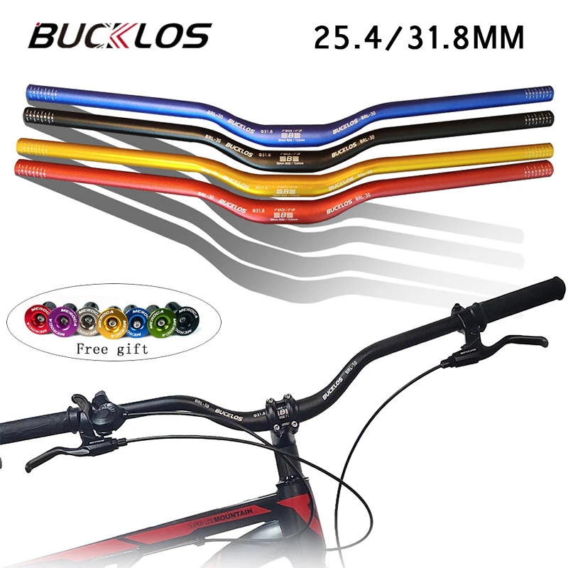 BUCKLOS Mtb Handlebar 31.8/25.4mm bike Riser Bar 620/660/720/780mm ...