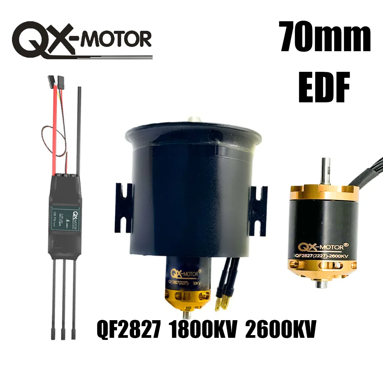 QX-Motor-70mm-EDF-12-Blades-QF2827-1800KV-2600KV-Brushless-Motor-with ...