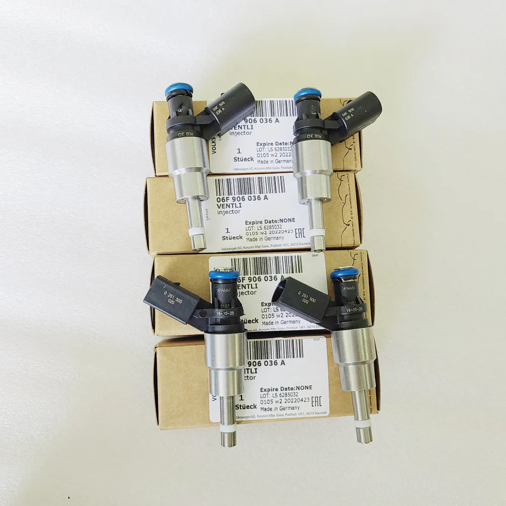 Genuine-4-New-Fuel-Injectors-06F906036A-For-2-0T-VOLKSWAGEN-BPY-Jetta ...