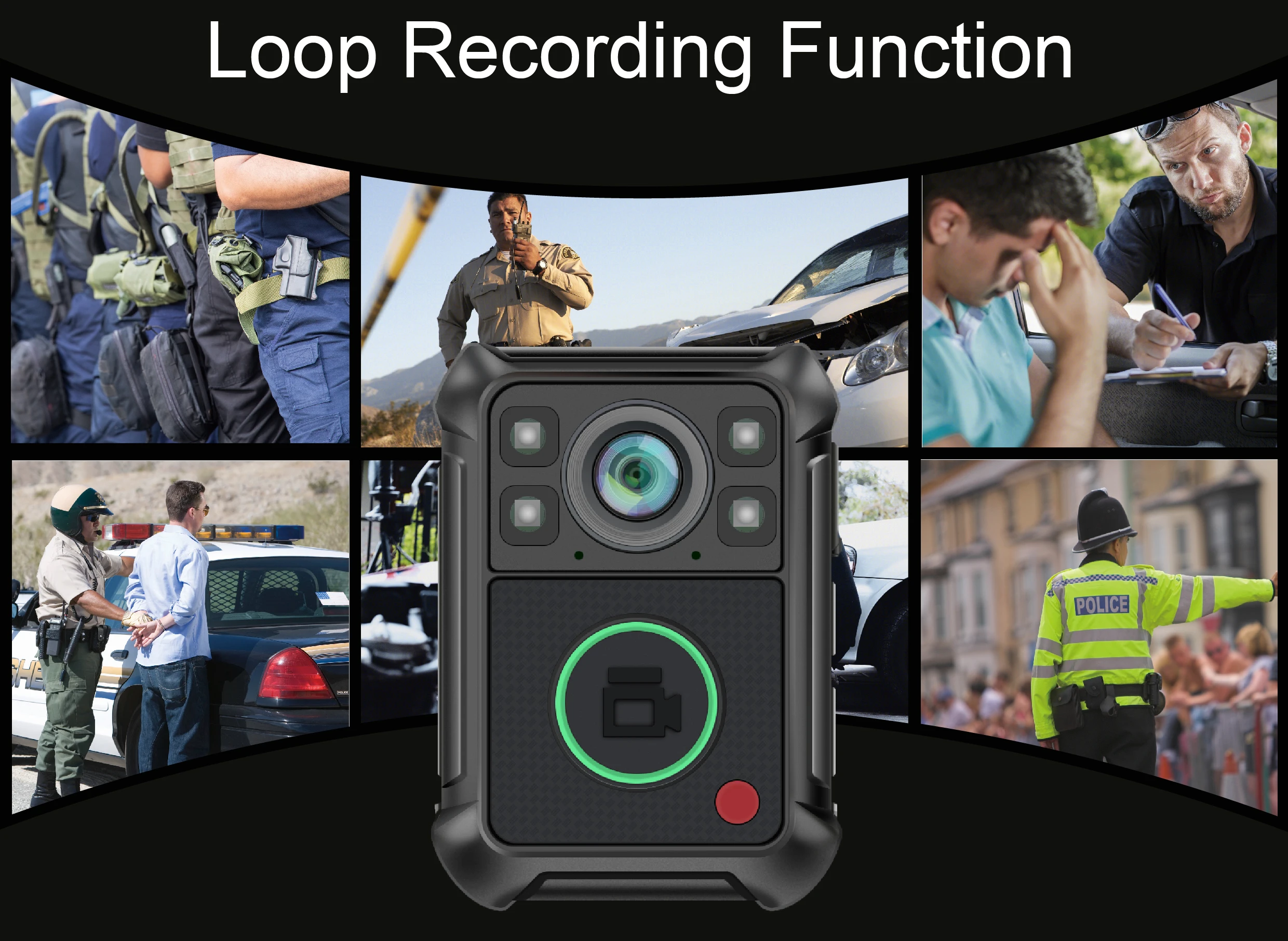 CammPro S1 Body Camera 1440P HD WiFi Запись одним касанием Ночное ...