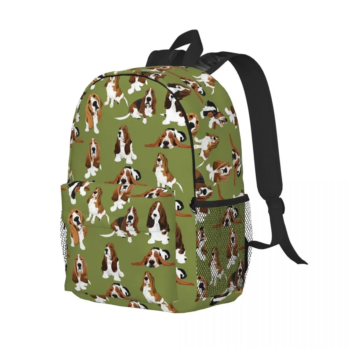 Basset Hound Dog Backpack Student Boys Girls BookBag Kids School Bag ...