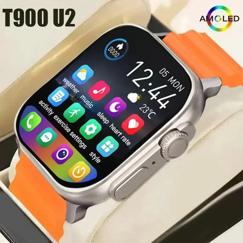 Reloj-inteligente-T900-U2-para-hombre-y-mujer-Smartwatch-con-llamadas-Bluetooth-carga-inal ...