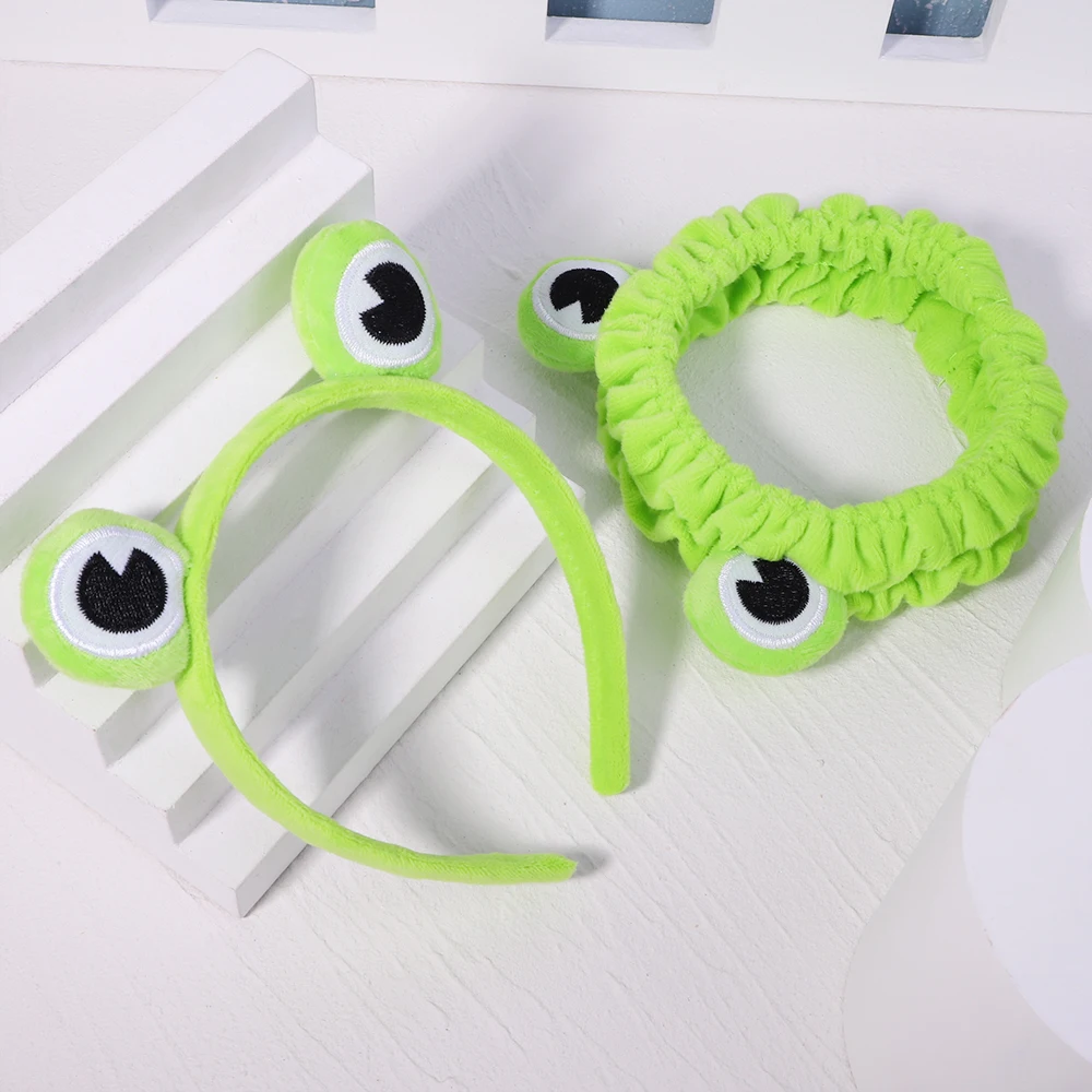 Funny Frog Animal Ears Makeup Headband Wide-brimmed Elastic Girls ...