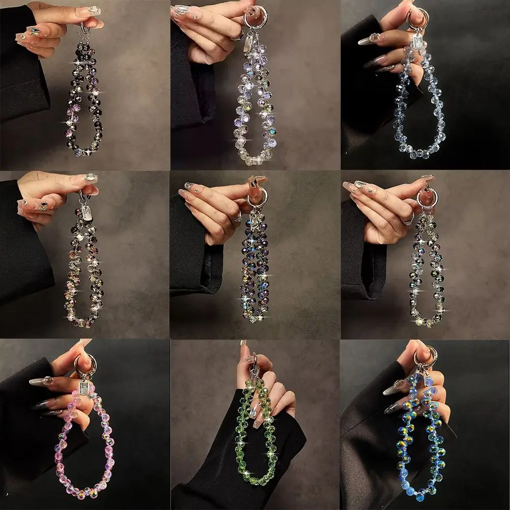 Stylish Glitter Crystal Bead Pendant Detachable Colorful Wrist Crystal ...