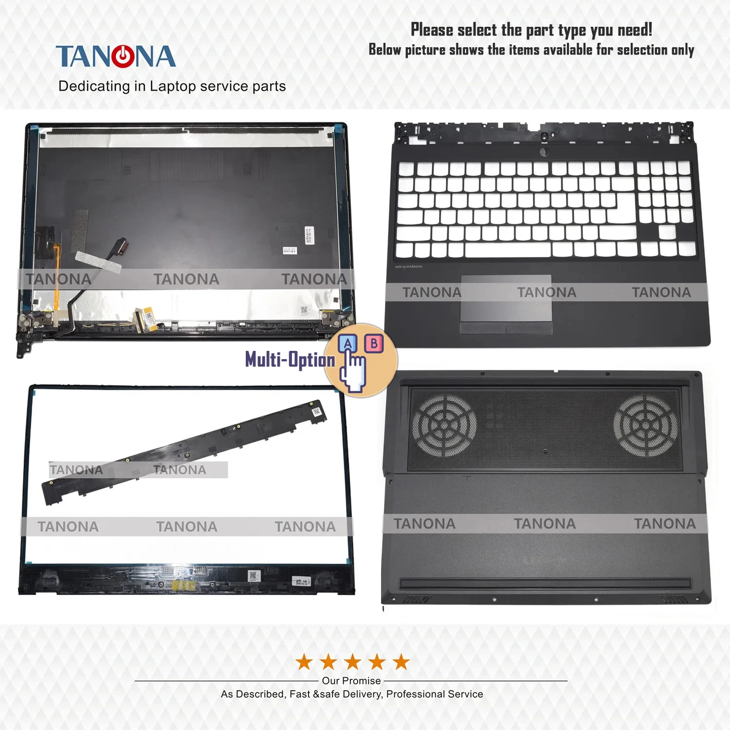 Orig-New-5CB0R44853-5B30R40182-Blk-For-Lenovo-Legion-Y530-15ICH-Y7000 ...