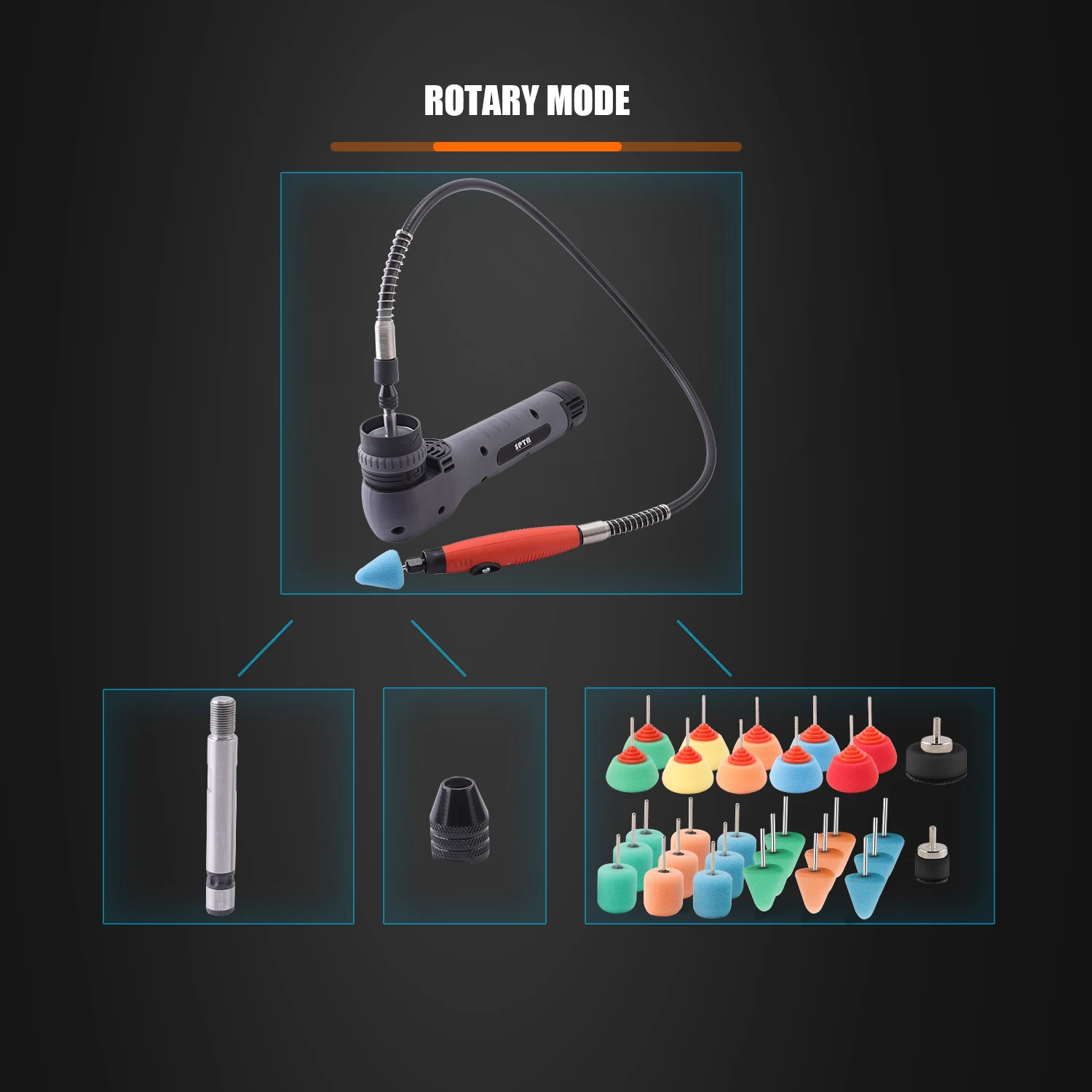 SPTA 12V Mini Cordless Car Polisher Wireless Polishing Machine With ...