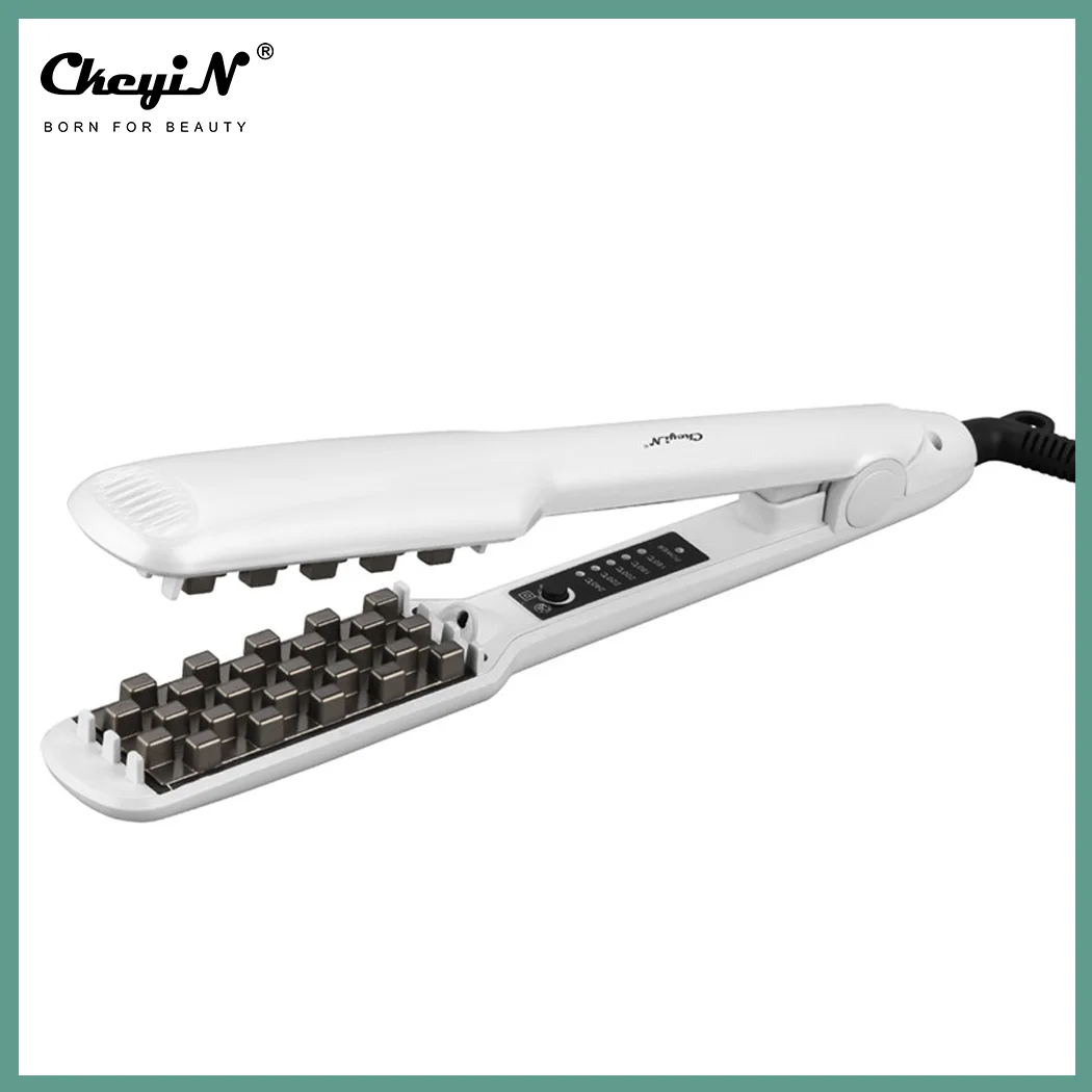 3D Grid Hair Crimper Volumizer Ceramic Professional Hair Fluffy ...
